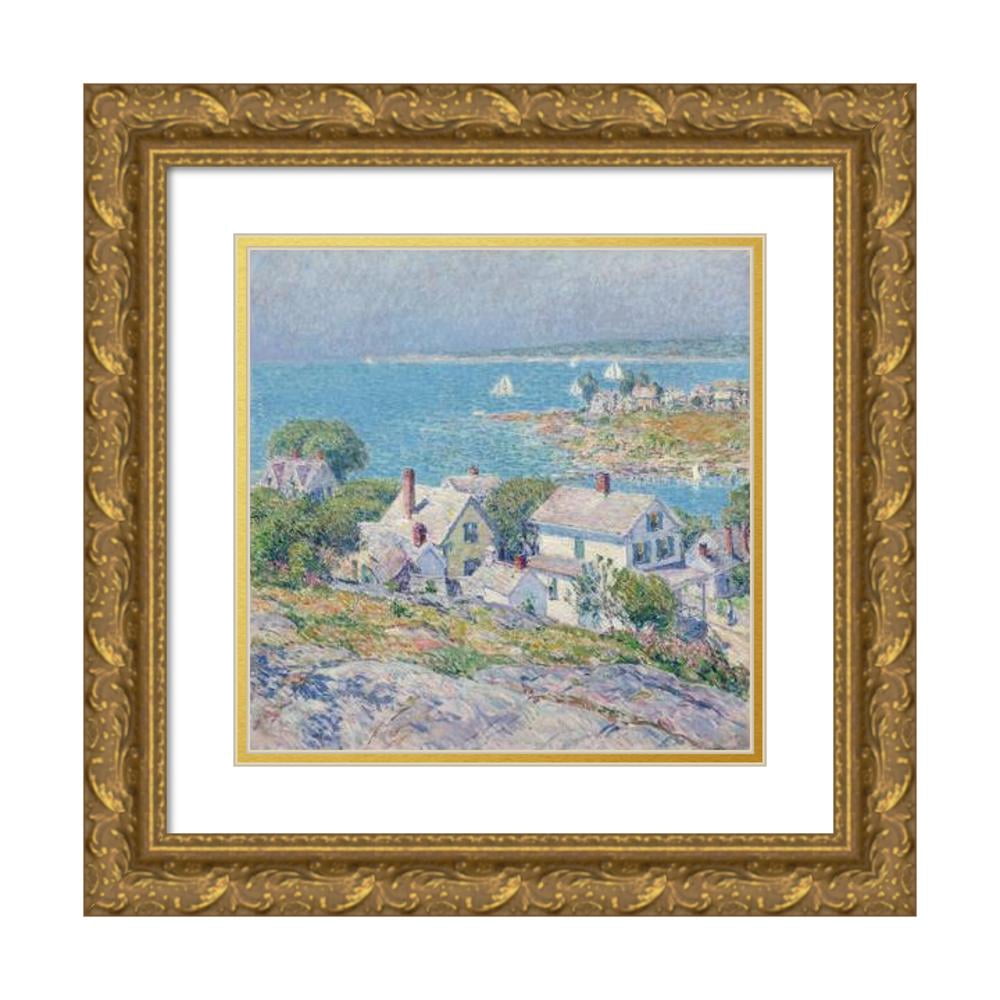 Childe Hassam 15x15 Gold Ornate Wood Frame and Double Matted Museum Art ...