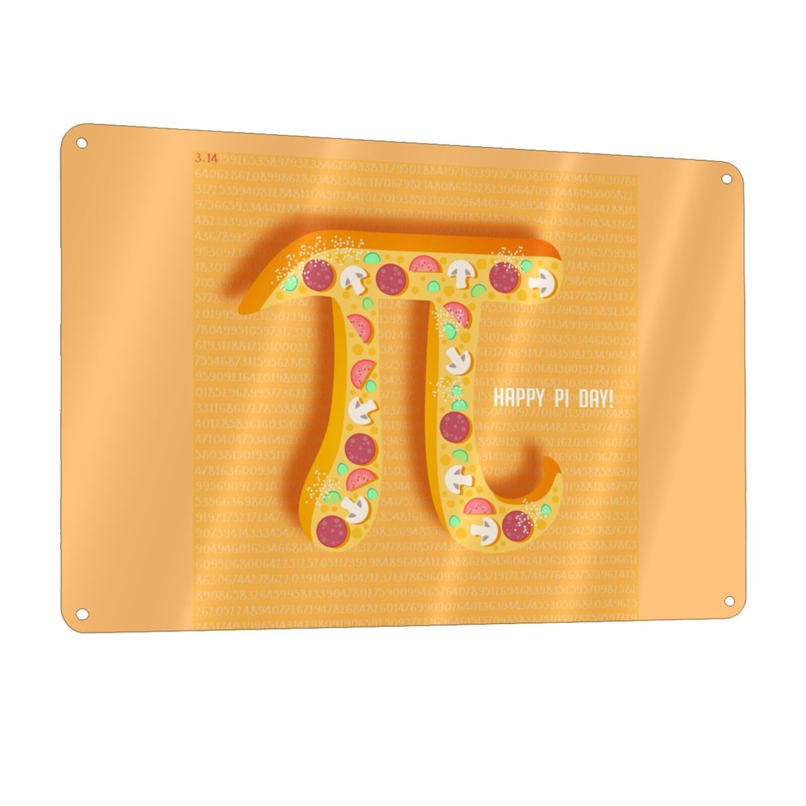 Funny Pi Day Spiral Pi Math 3.14 Sign 12x8in Indoor Outdoor Metal ...