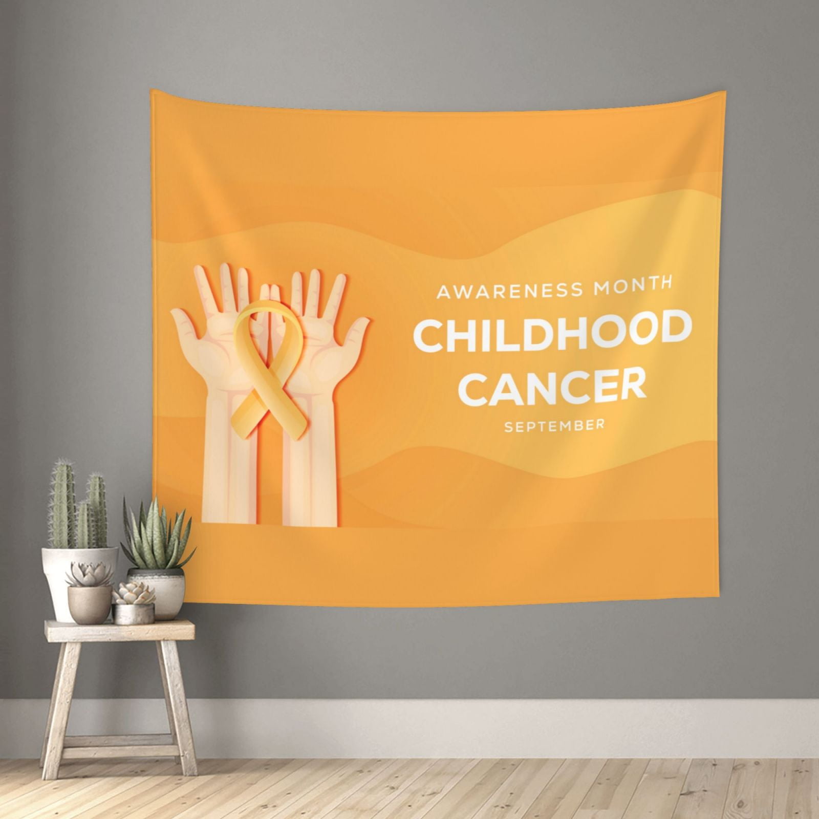 Childhood Cancer Awareness Month Tapestry Banner Backdrop Flag ...
