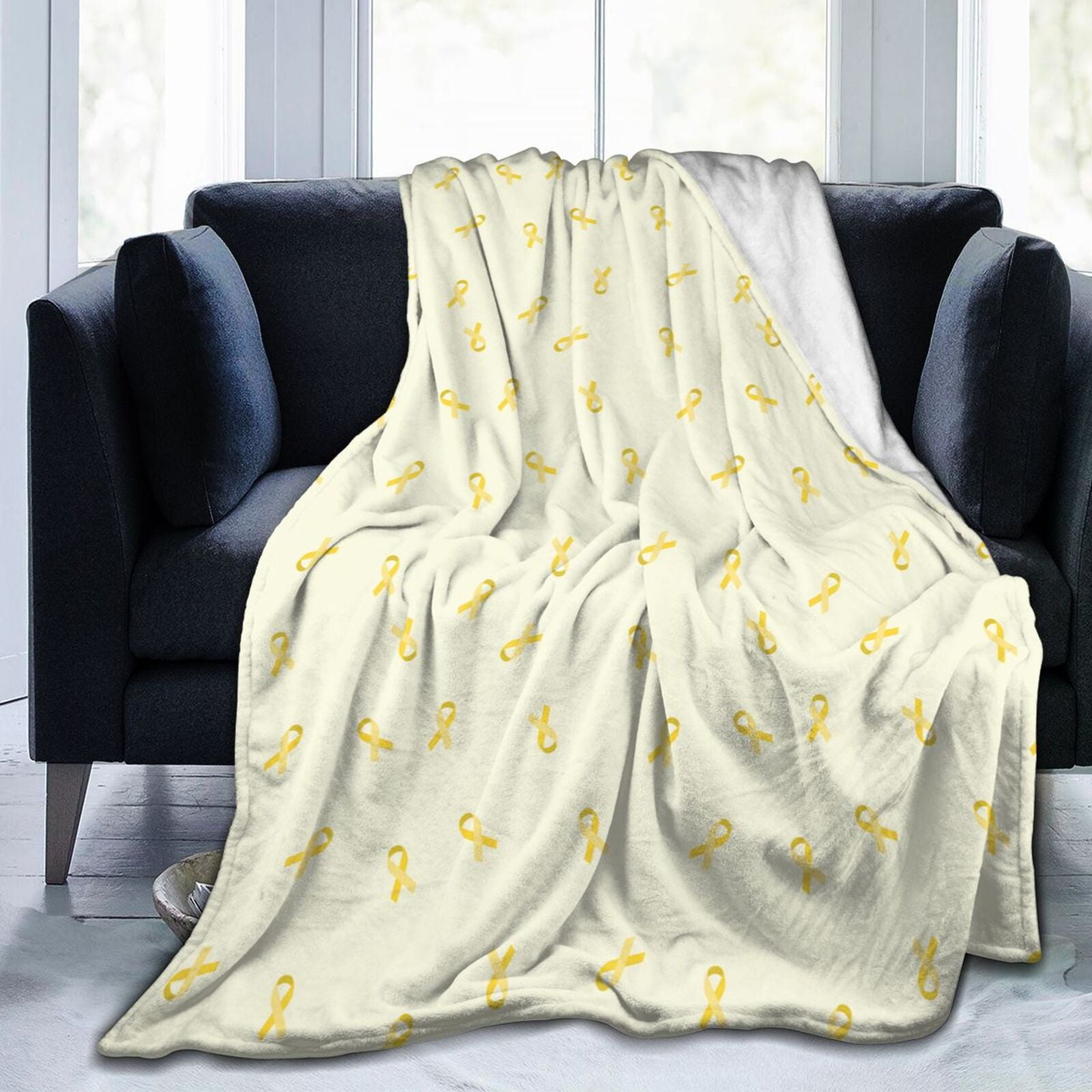 Childhood Cancer Awareness Month Throw Blanket Soft Cozy Warm Durable ...