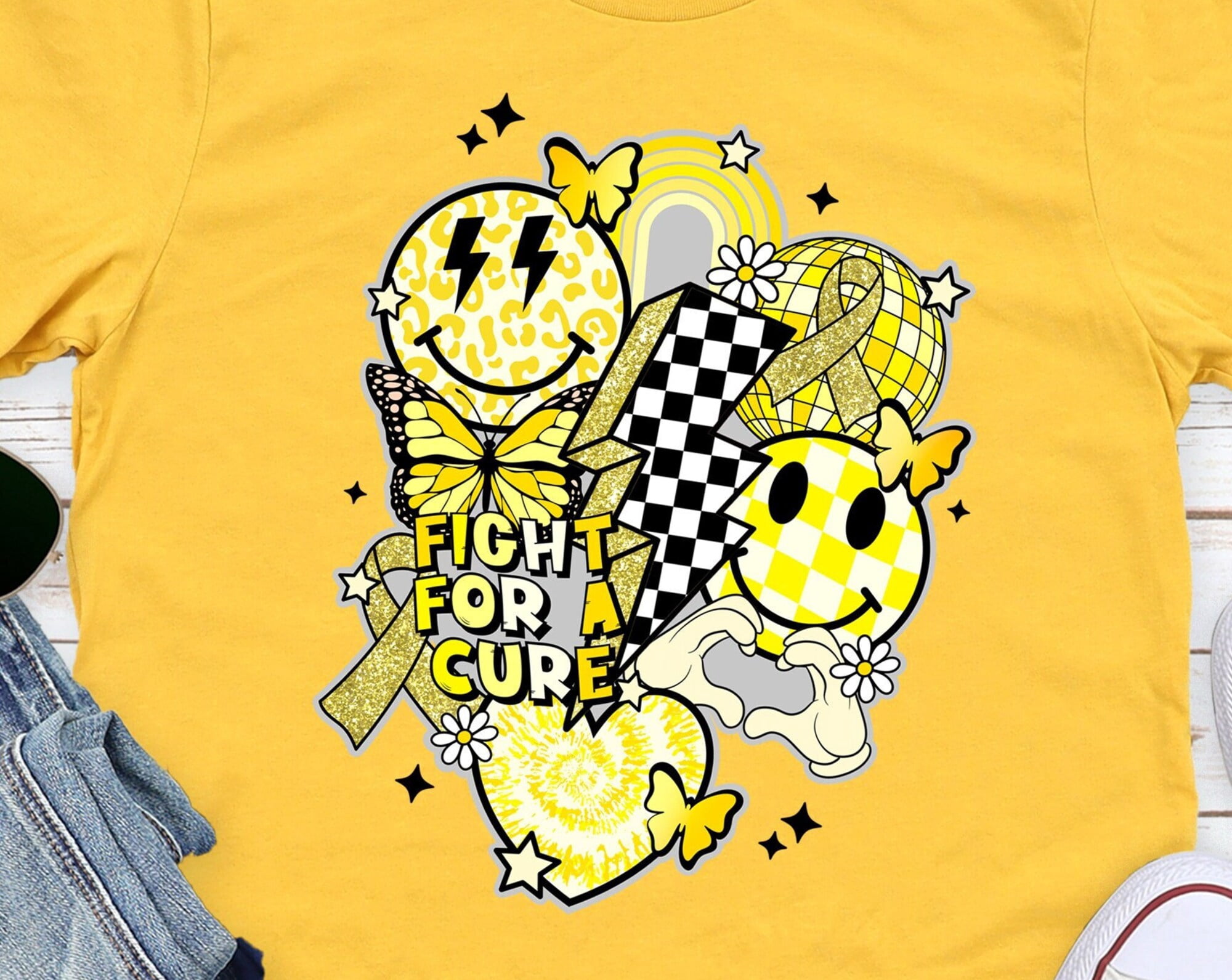 Childhood Cancer Awareness Shirt Gold Ribbon Shirt Pediatric Nurse ...