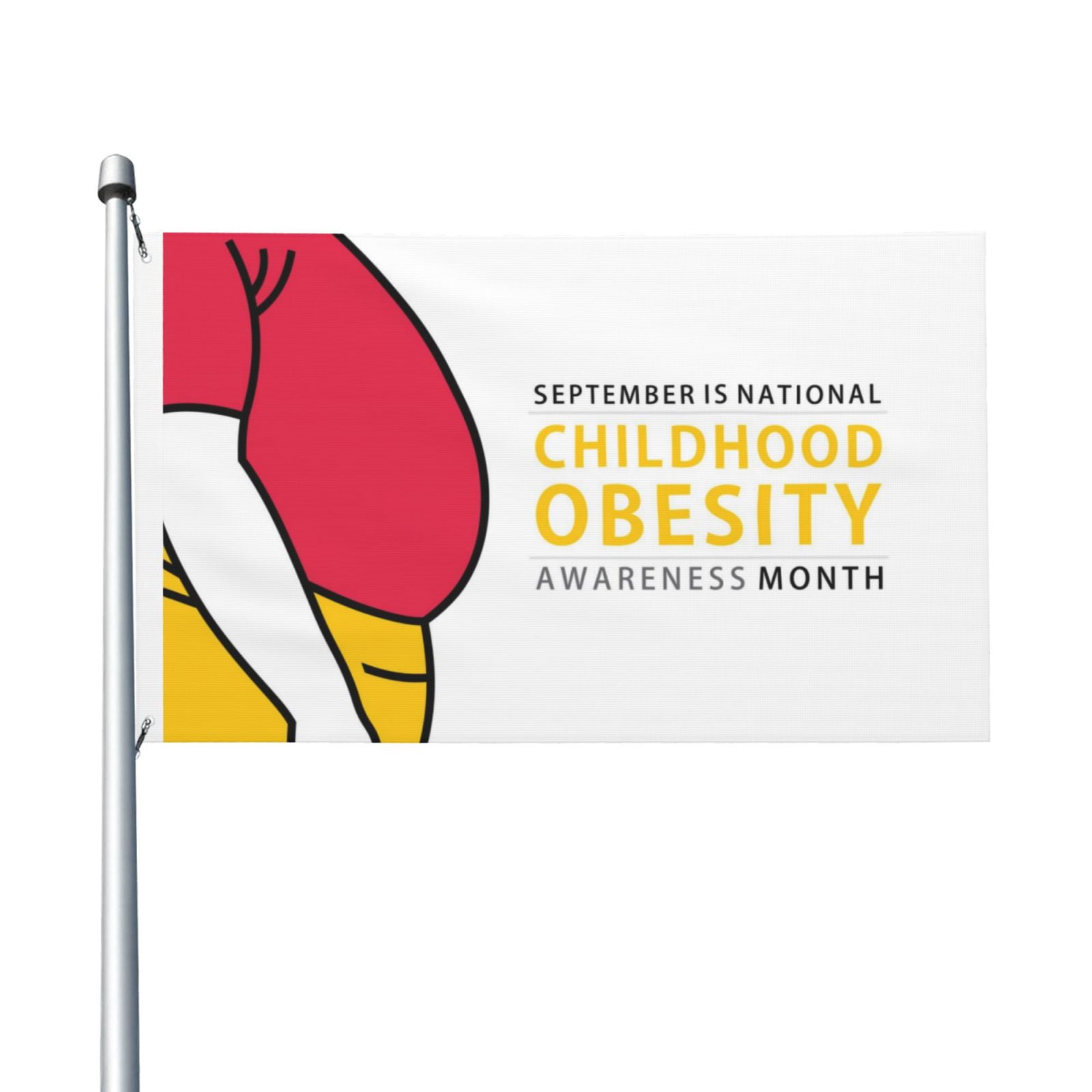 Childhood Obesity Awareness Yellow Ribbon Garden Flags 3x5 Ft ...