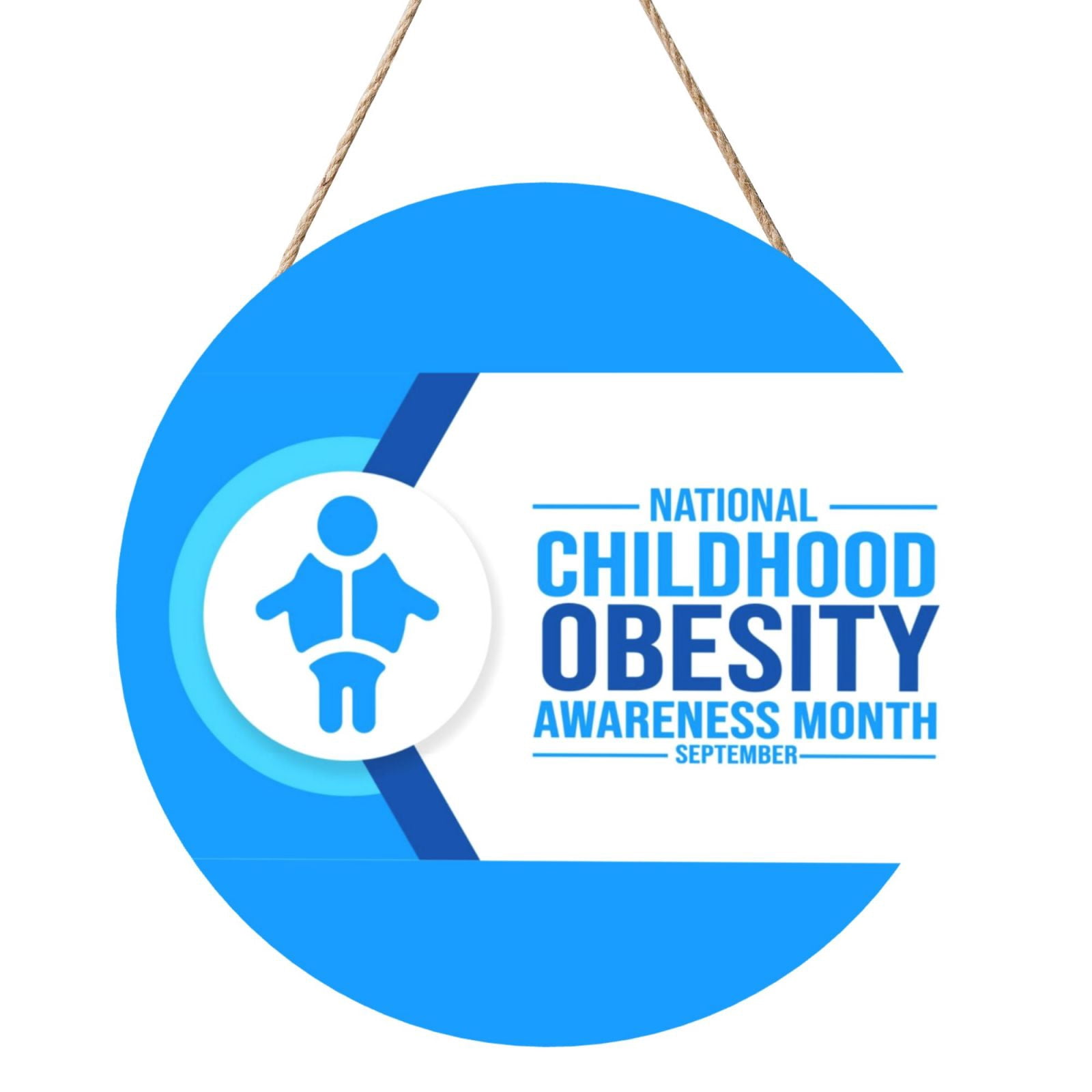 Childhood Obesity Awareness Yellow Ribbon Wooden Hanging Sign Ornament ...