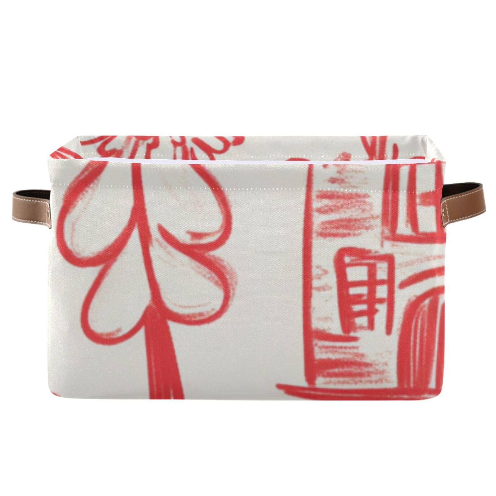 Childish Drawing Houses Storage Bins Baskets With Handles Storage Box ...