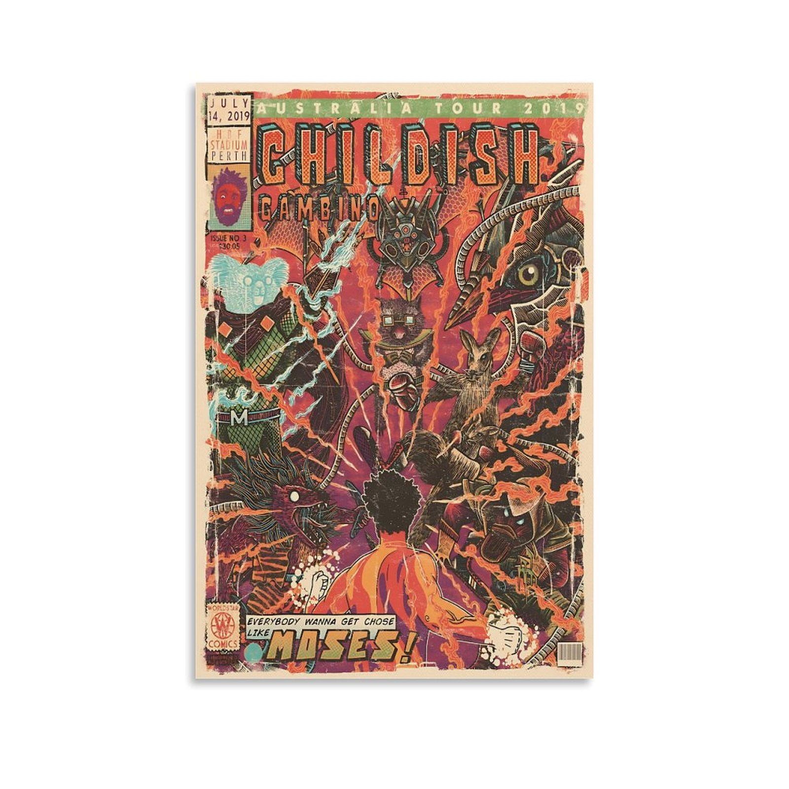 Childish Gambino Poster Comic Poster Music Poster Painting Vintage Poster Picture Print Wall Art ...