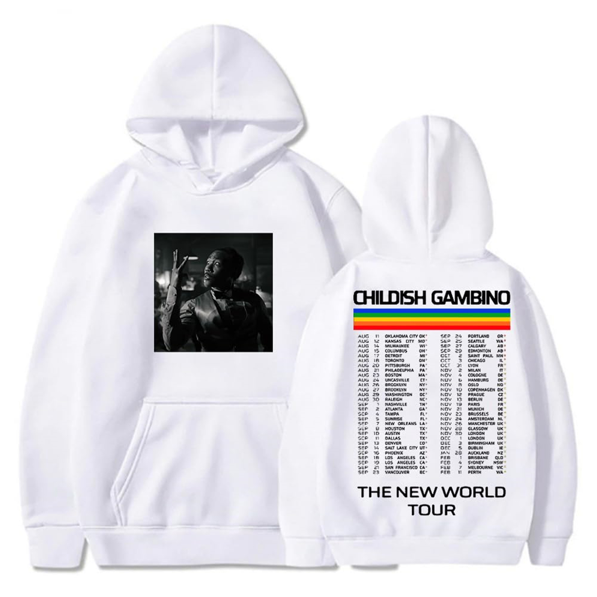 Childish Gambino The New World Tour 2024 Hoodies Women Men Long Sleeve ...