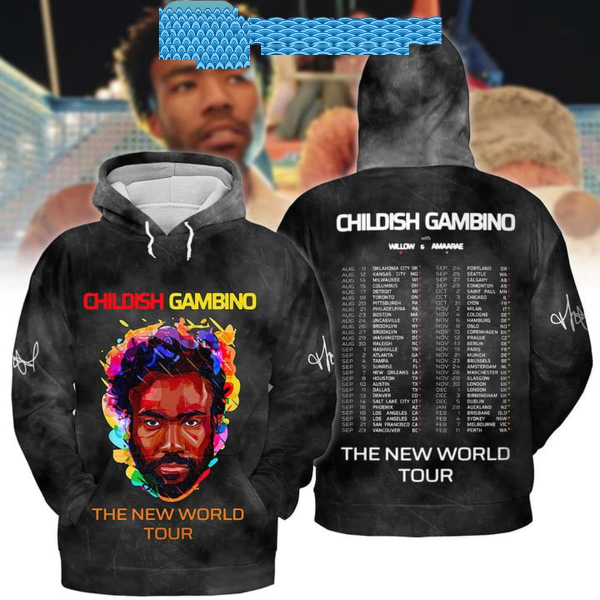 Childish Gambino The New World Tour 2024 Schedule Hoodie T-Shirt ...