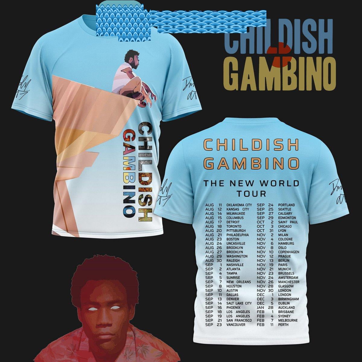 Childish Gambino The New World Tour Schedule 2024 Hoodie T-Shirt ...