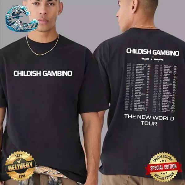 Childish Gambino With Willow Amaarae The New World Tour 2024 T-shirt Tshirt, XL - Walmart.com