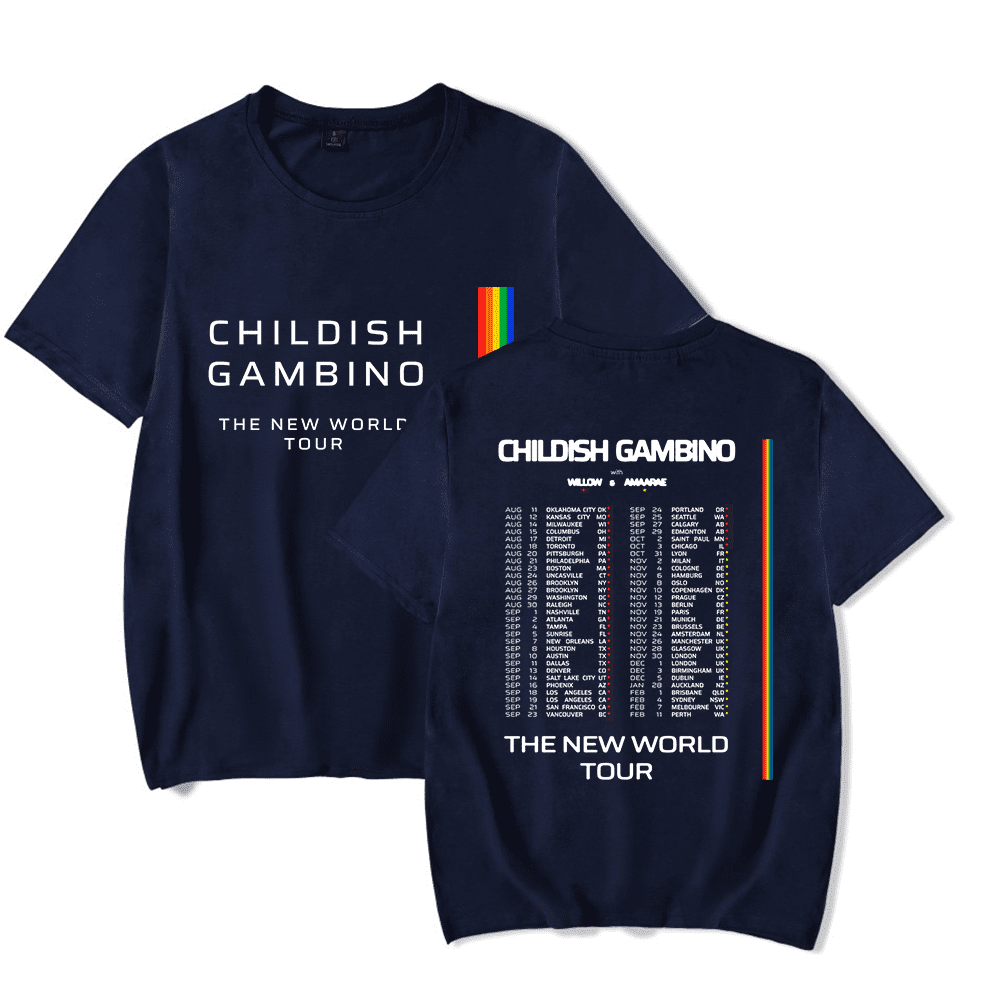 Childish Gambino tshirt The New World Tour Merch Tee Tops for Men and ...