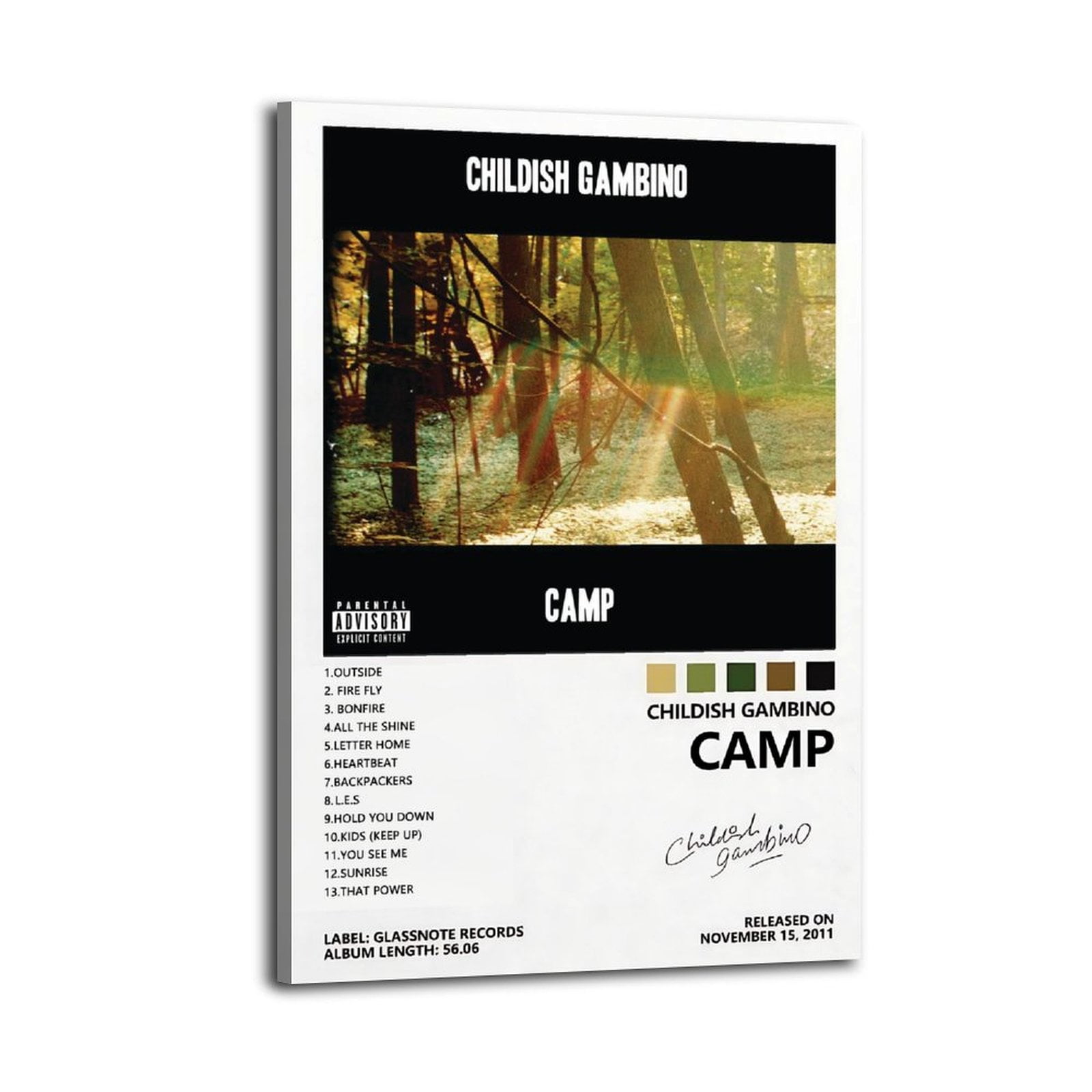 Childish Poster Gambino Camp Album Cover Canvas Art Wall Decor Posters ...