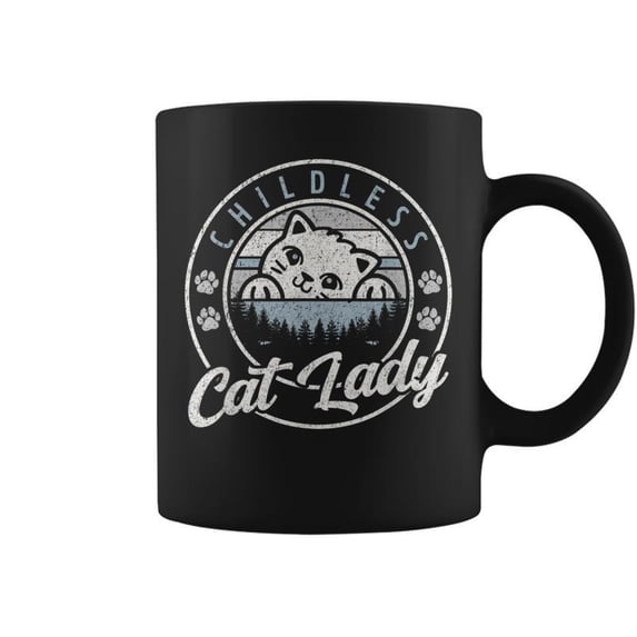 Childless Cat Lady Cute Cat Coffee Mugs - Walmart.com