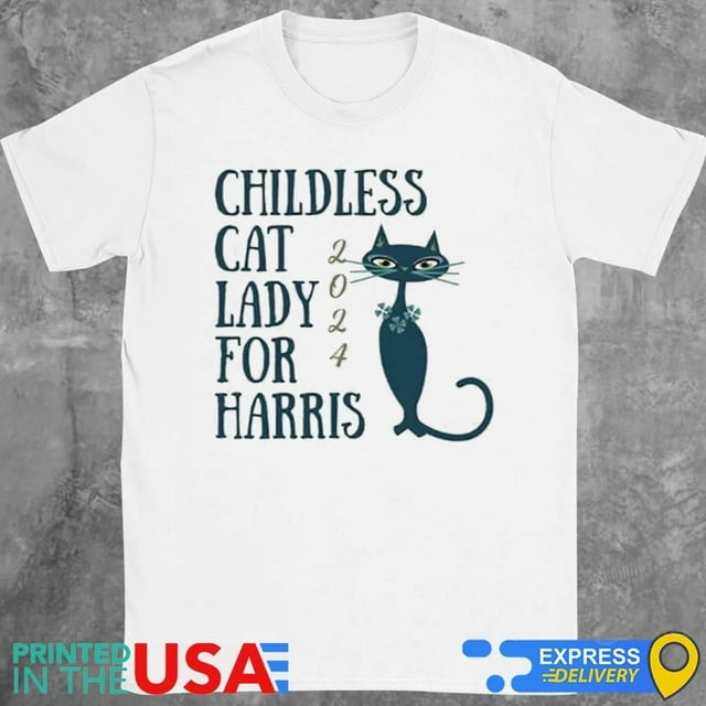 Childless Cat Lady For Harris 2024 Shirt - Walmart.com