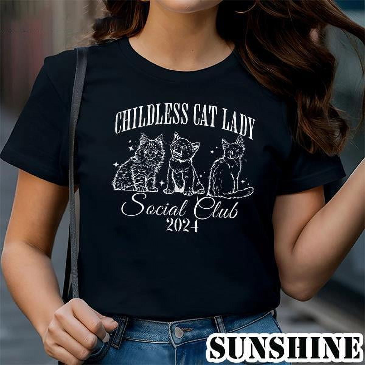Childless Cat Lady Social Club 2024 Political Shirt Election 2024 ...