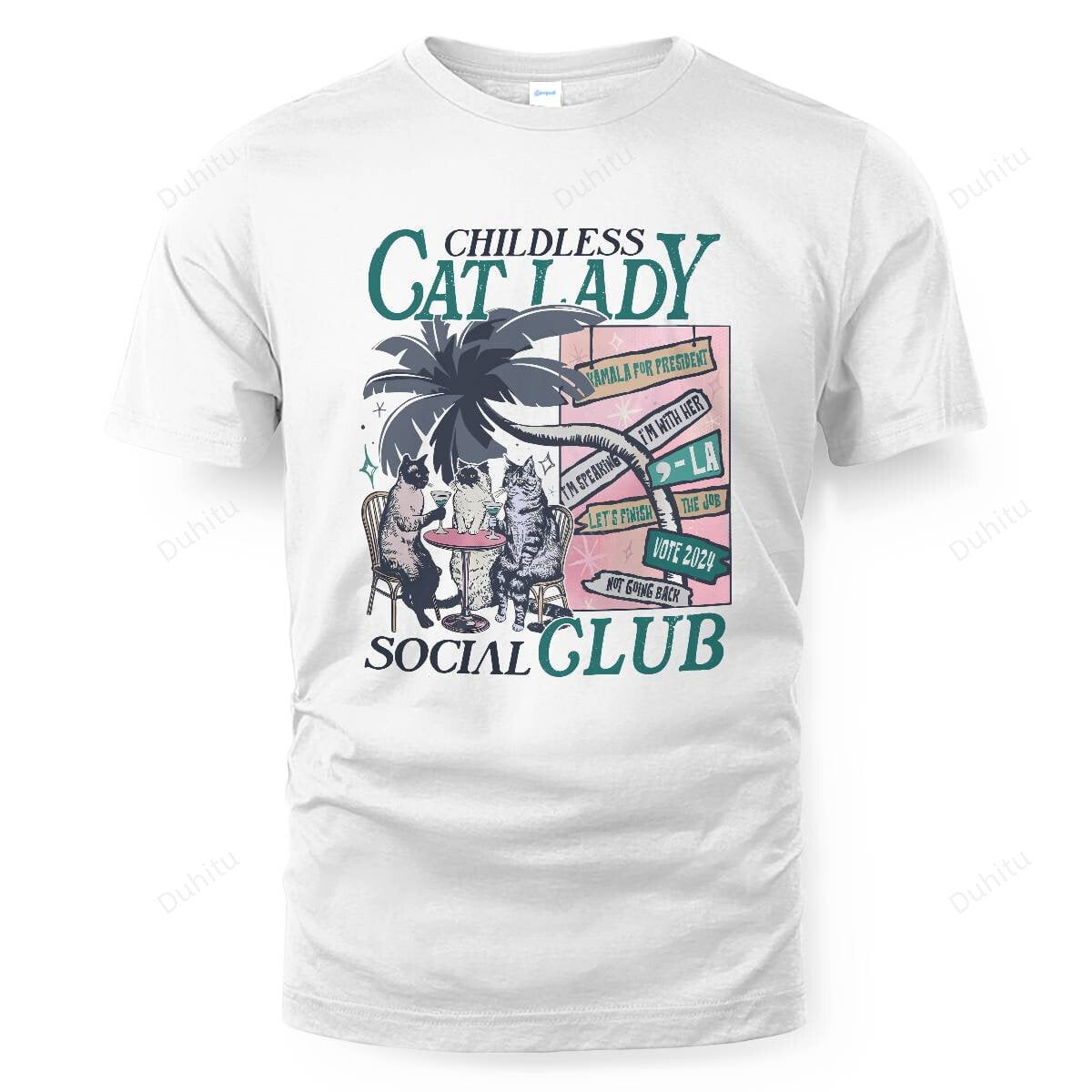 Childless Cat Lady Social Club Vote Blue Cat Owner Joke - Walmart.com