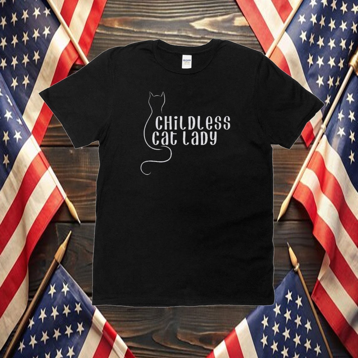 Childless Cat Lady Tshirt 2024 Election Political Shirt - Walmart.com