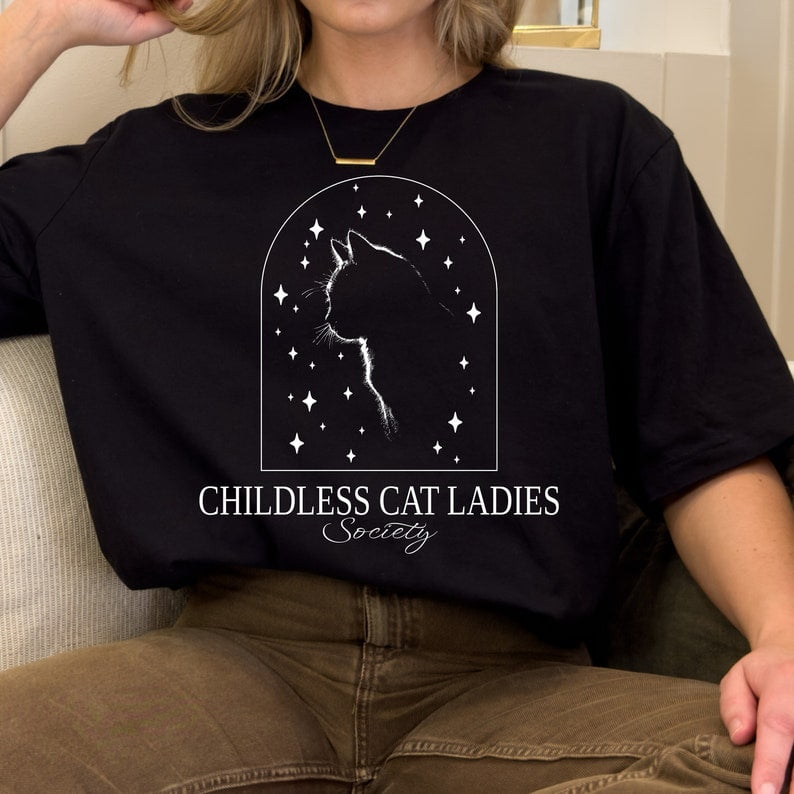 Childless Cat Lady for Kamala Shirt – 100% Cotton V-Neck Vote Kamala ...