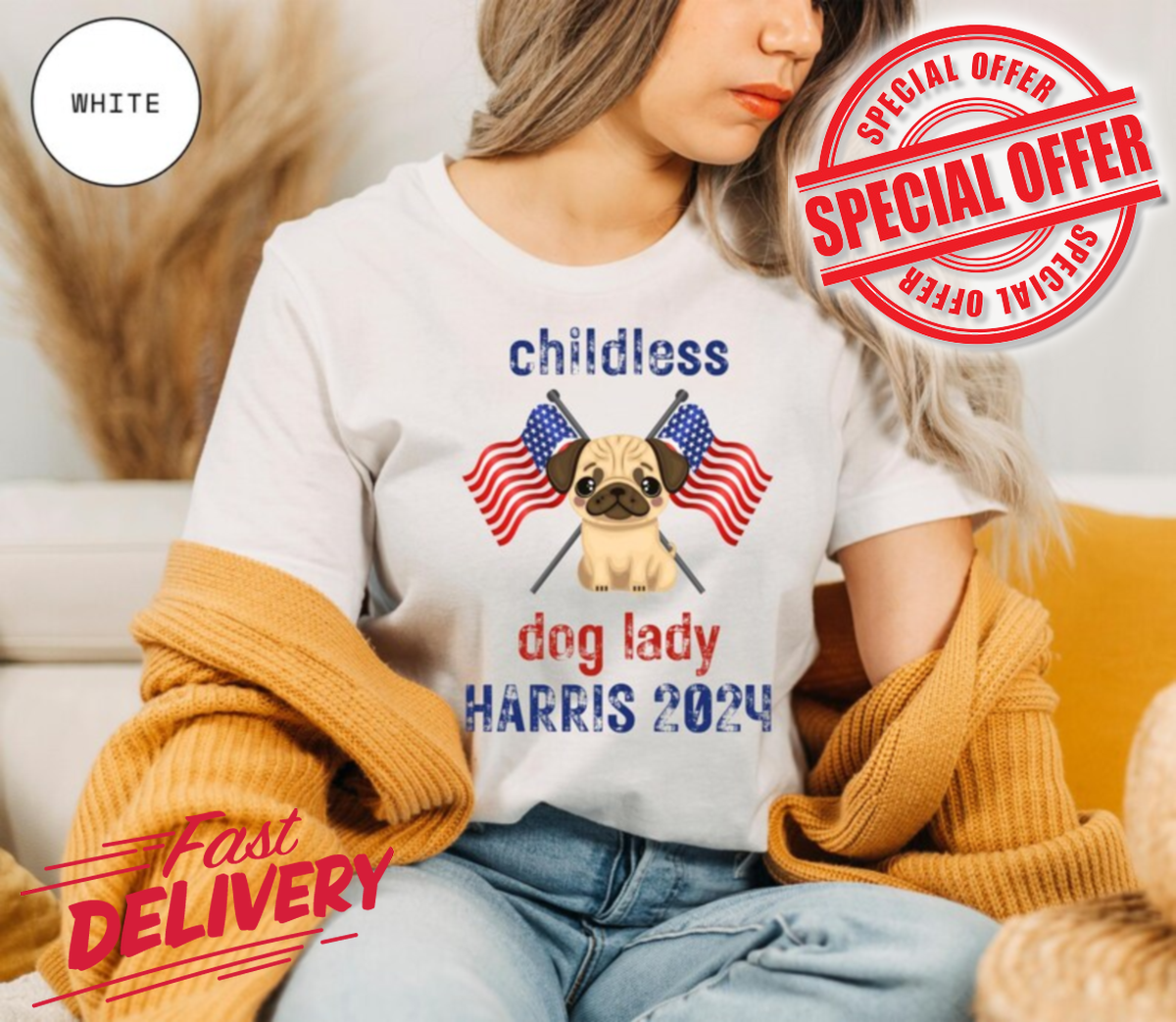 Childless Dog Ladies for Kamal T-Shirt Madam President Kamal Harriss ...