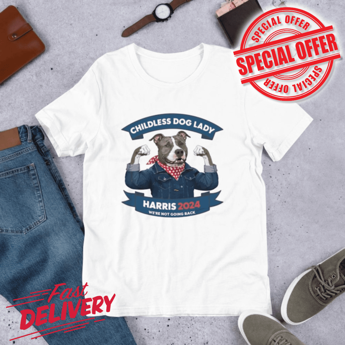Childless Dog Lady Is Voting Kamal Election Usa 2024 T-shirt Kamal ...