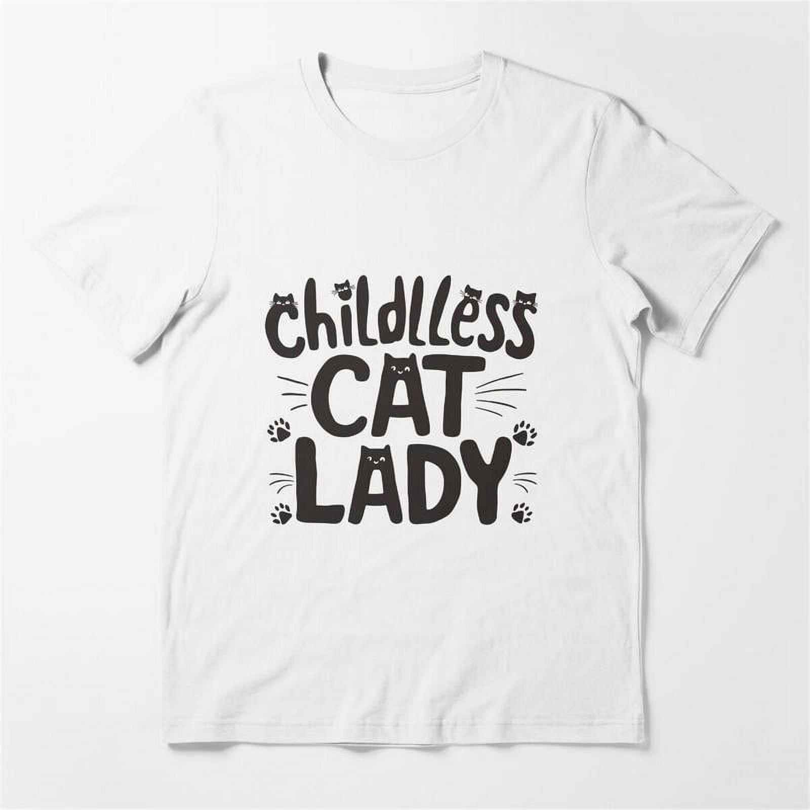 Childless cat lady black theme cat cat black lady Unisex Comfort Tee T ...