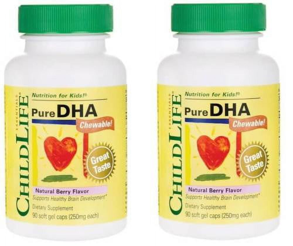 Childlife Essentials Pure Dha Chewable Softgels, Natural Berry, 90 Ct, 2-Pack - Walmart.com