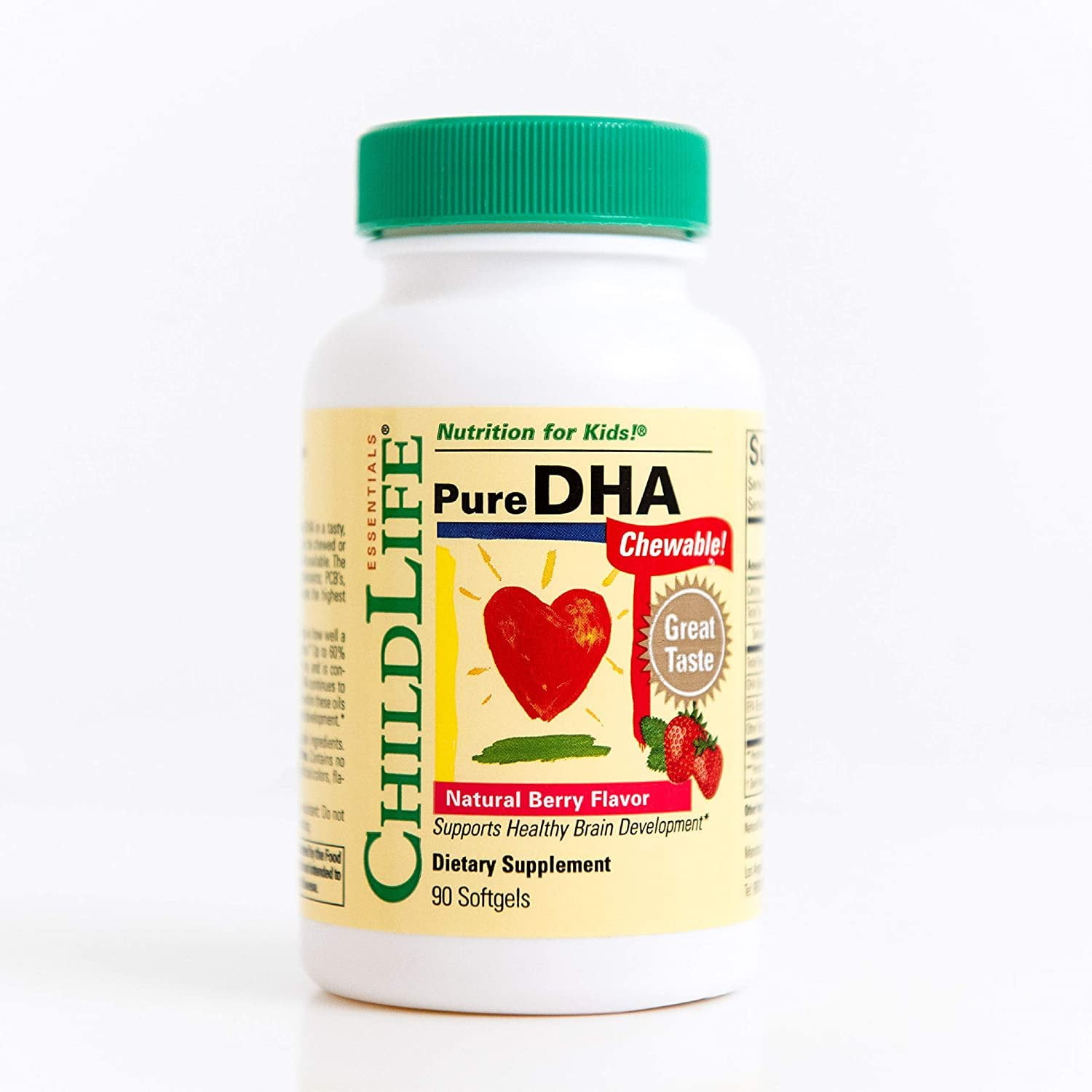 Childlife Essentials Pure Dha Chewable Softgels, Natural Berry, 90 Ct, 4-Pack - Walmart.com