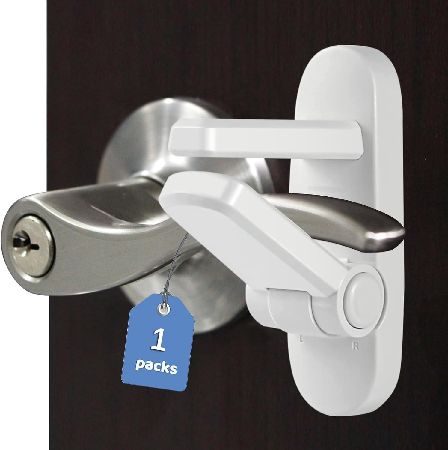 Childproof Door Lever Lock Baby safety locks for doors (1 Pack ...