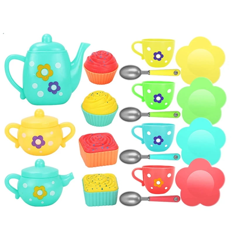 Children Afternoon Tea Set Toys for Girls Boys Colorful Simulation Play ...