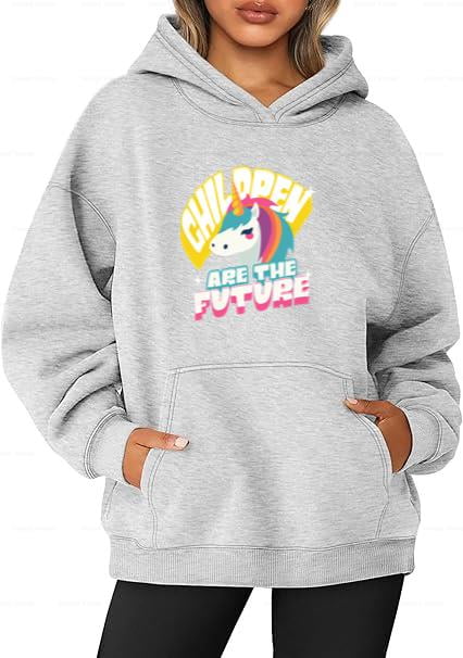 Children Are The Future Hoodie Hopeful Message Bright Graphic Style Now ...