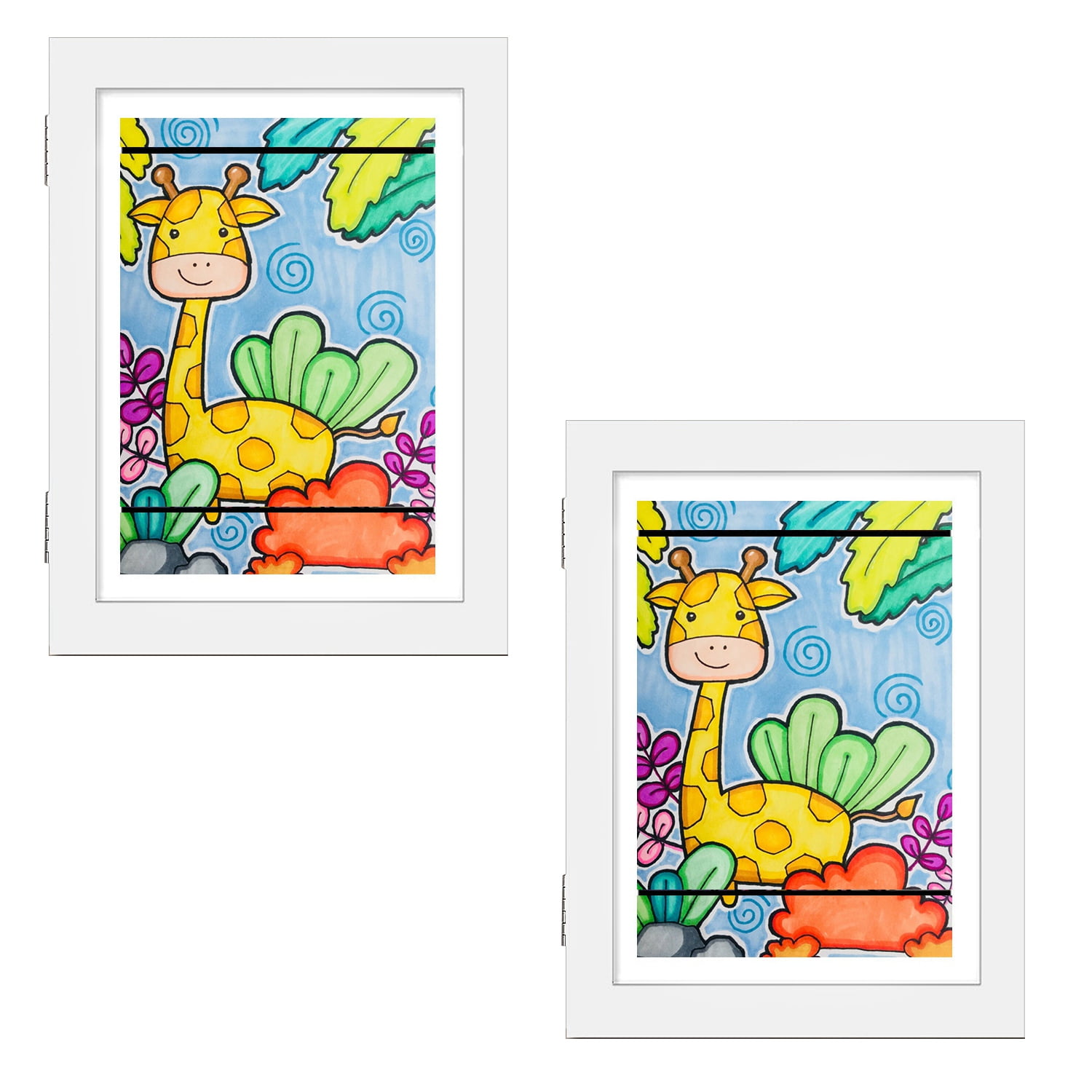 Children Art Frame Set of 2, Front Opening Art Frames, 3d Wall Art ...