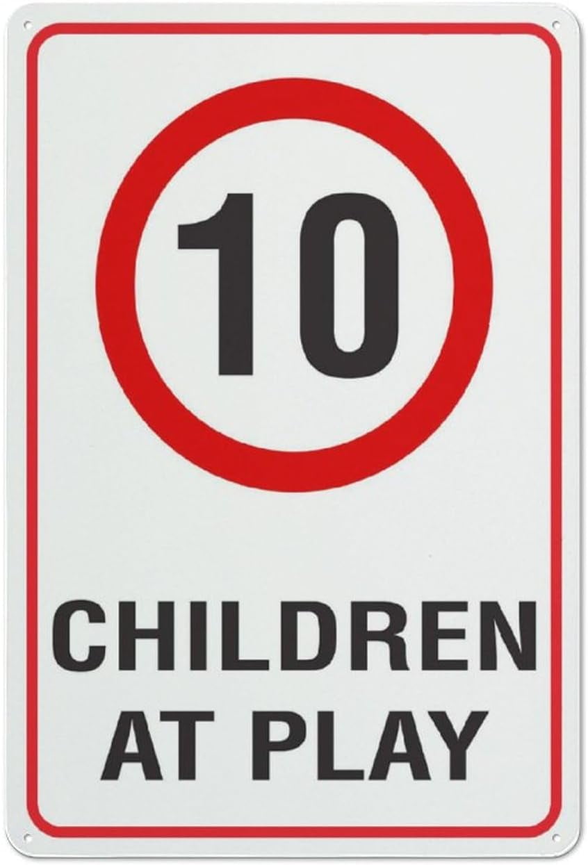 Children At Play 10Km Speed Limit Sign 8"X12" Rust Free Aluminum Signs ...