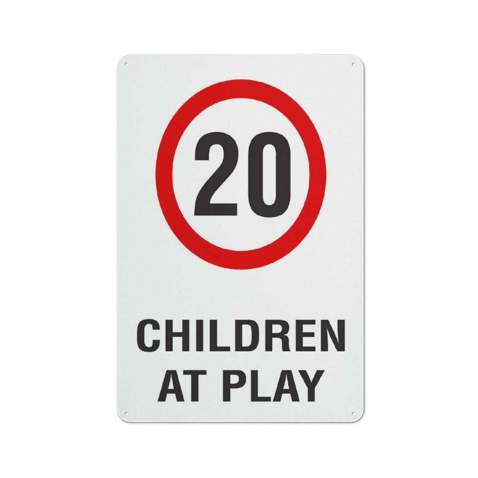 Children At Play 20Km Speed Limit Sign Warning Sticker-Security Sign ...