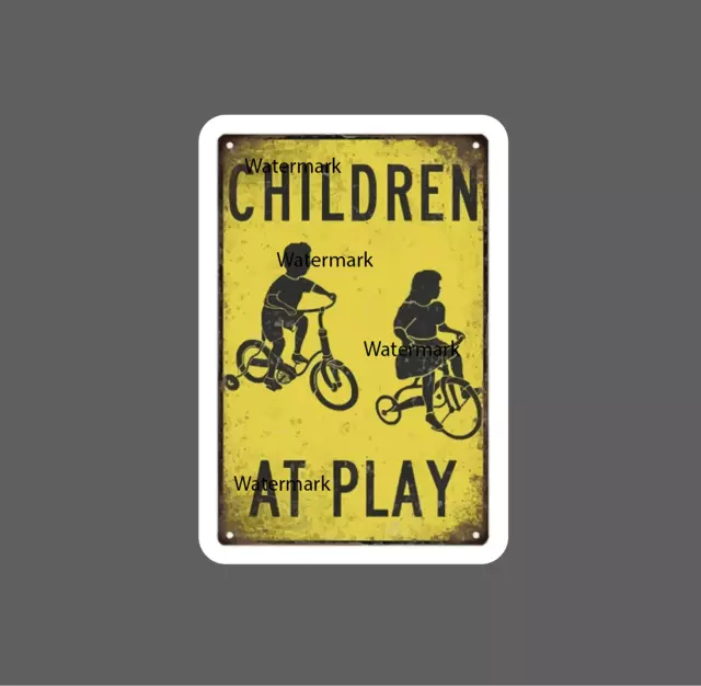 Children At Play Sticker Kids Bikes Sticker Phone Decal Water Bottle ...