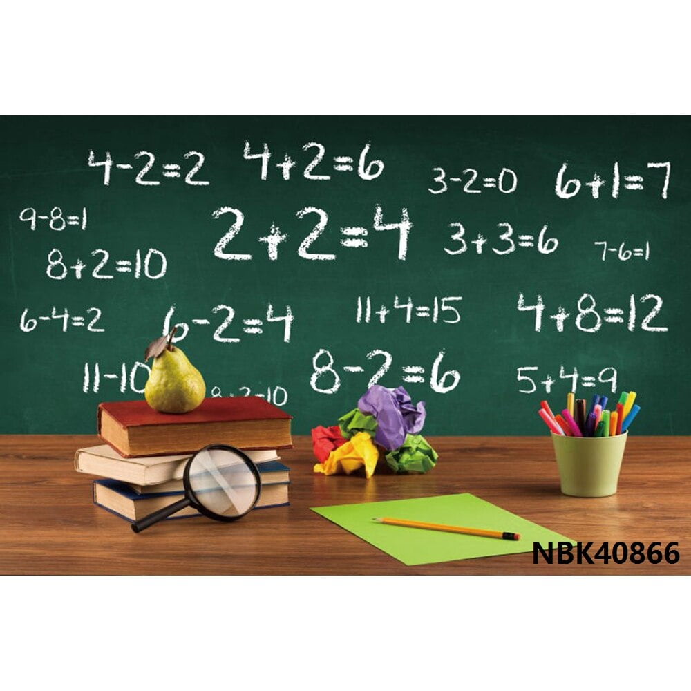 Children Back To School Backdrop Blackboard Globe Books Graduation ...