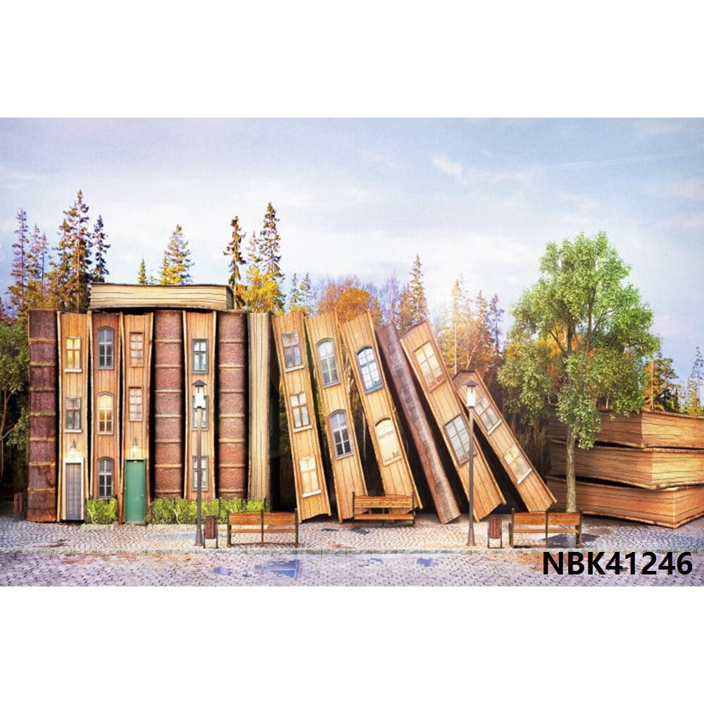 Children Back To School Backdrop Blackboard Globe Books Graduation ...