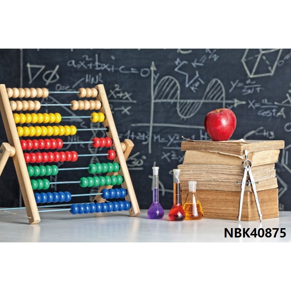 Children Back To School Backdrop Blackboard Globe Books Graduation ...