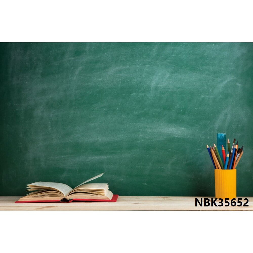Children Back To School Backdrop Blackboard Globe Books Graduation ...