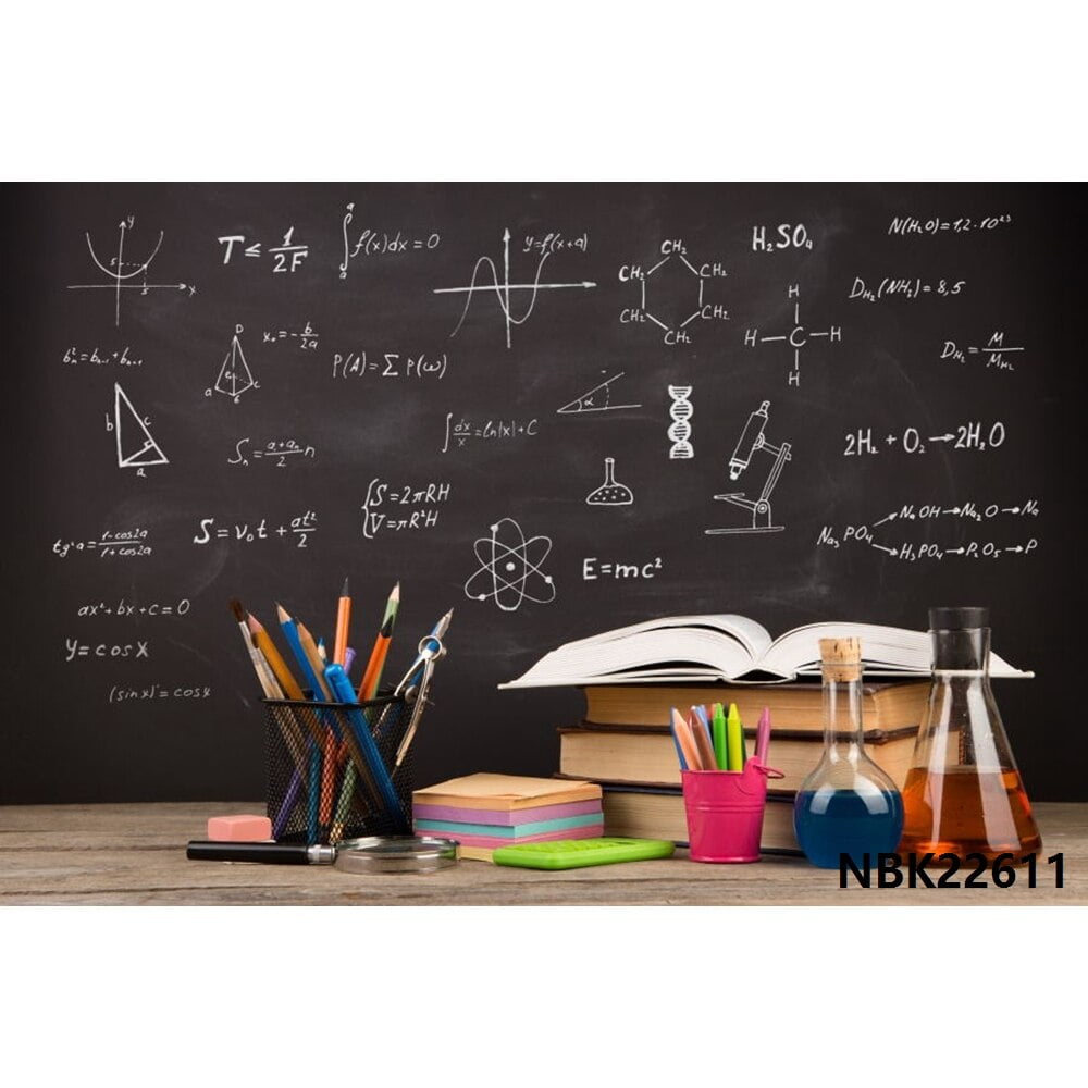 Children Back To School Backdrop Blackboard Globe Books Graduation ...