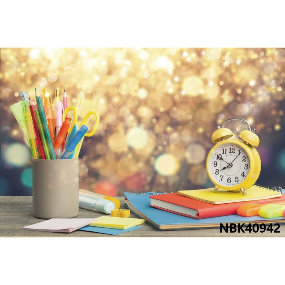 Children Back To School Backdrop Blackboard Globe Books Graduation ...