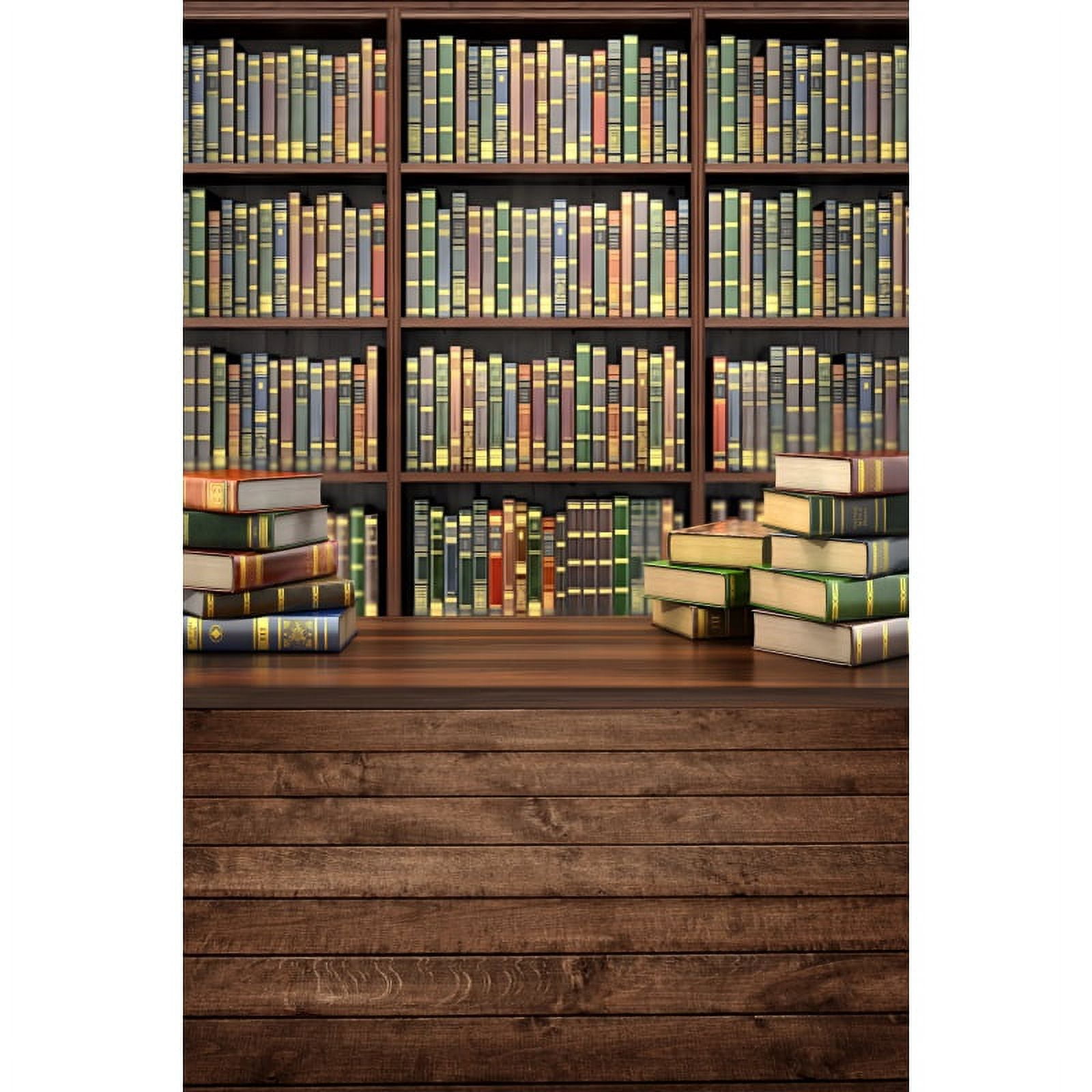 Children Back To School Photography Backdrop Vintage Library Bookshelf ...