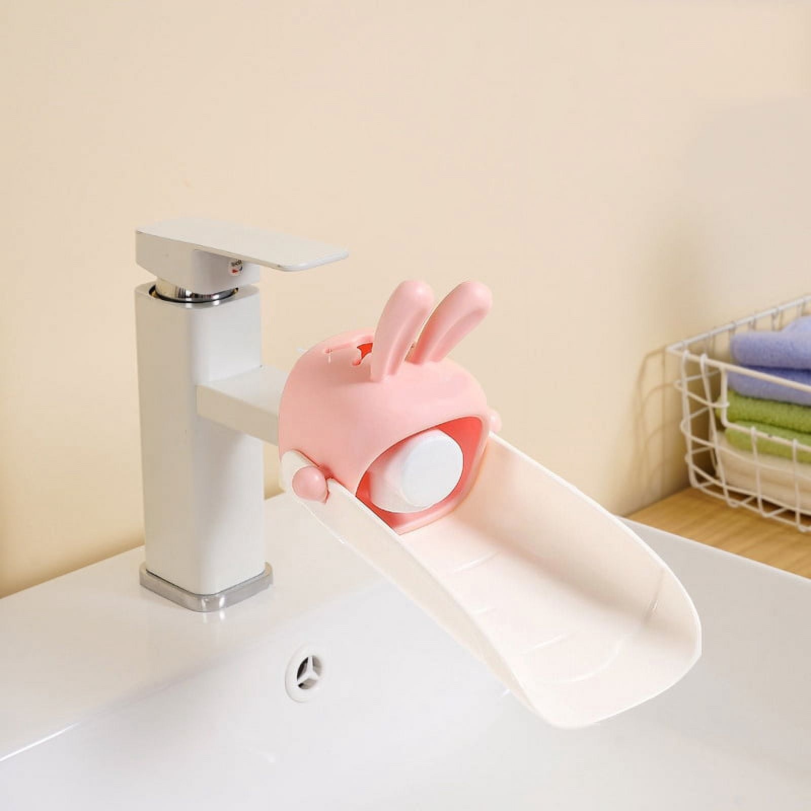 Children Bathroom Rabbit Tap Faucet Extender Water-saving Cartoon Kids ...