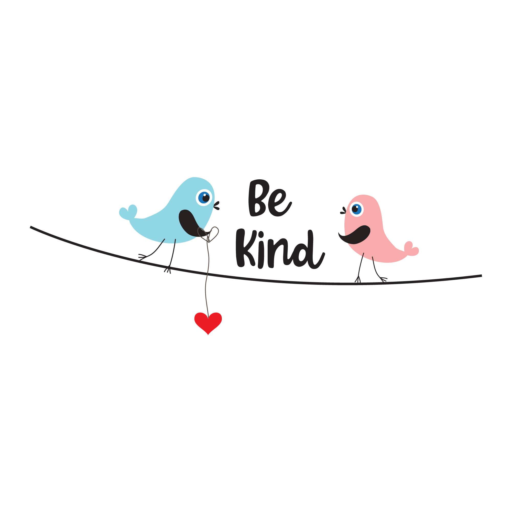 Children Be kind Cute Cartoon Wall Decal Decoration Kindness ...