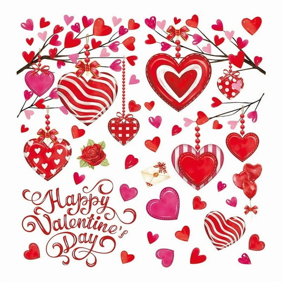 Children Bedroom Background Decoration Wall Stickers For Valentines Day ...