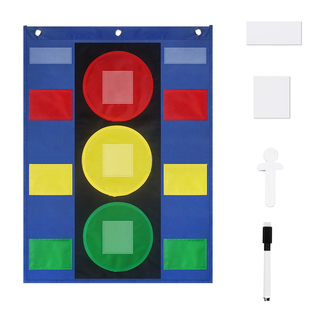 Children Behavior Chart Stoplight Behavior Pocket Chart for Classroom ...