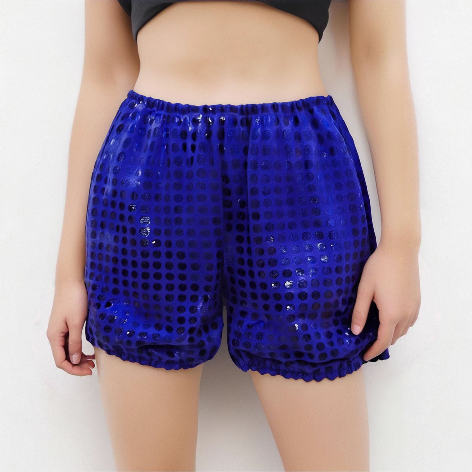 Children Boiy Girl Glitter Shorts Pants Solid Color Dots Leg Tight Five ...