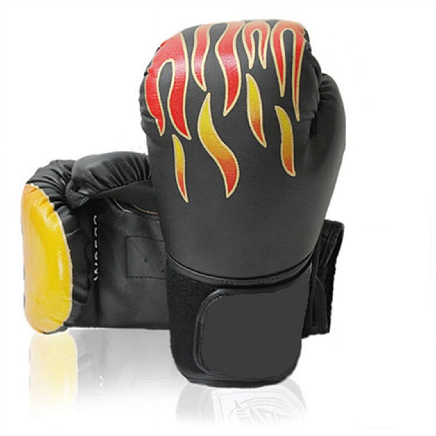 Children Boxing Gloves Kids Unisex PU Fire Flame Printed Fight Match ...