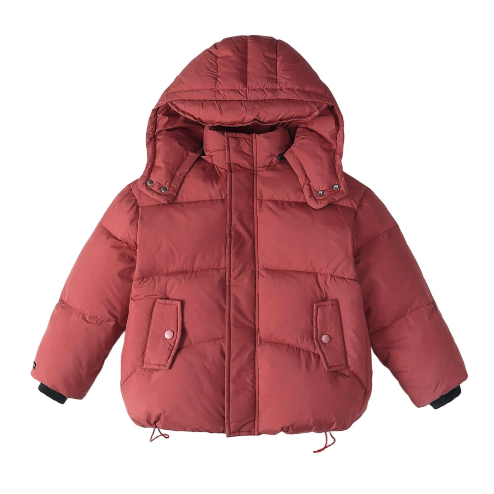 Children Boy Girl Puffer Jackets Hoods Outfit for Kid Long Sleeve Loose ...