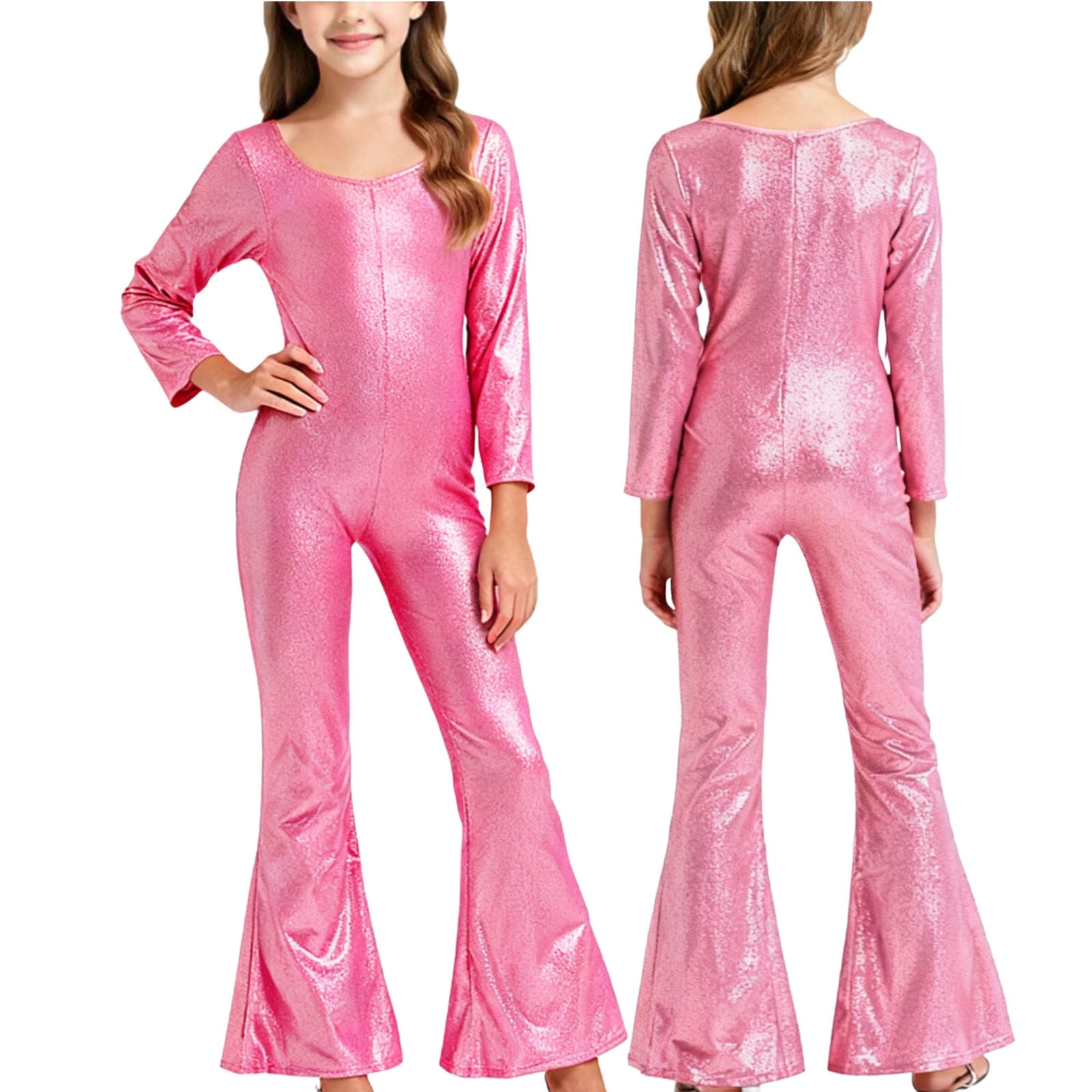 Children Boy Girl Sequins Dance 2 Peice Outfit Sets Party School ...