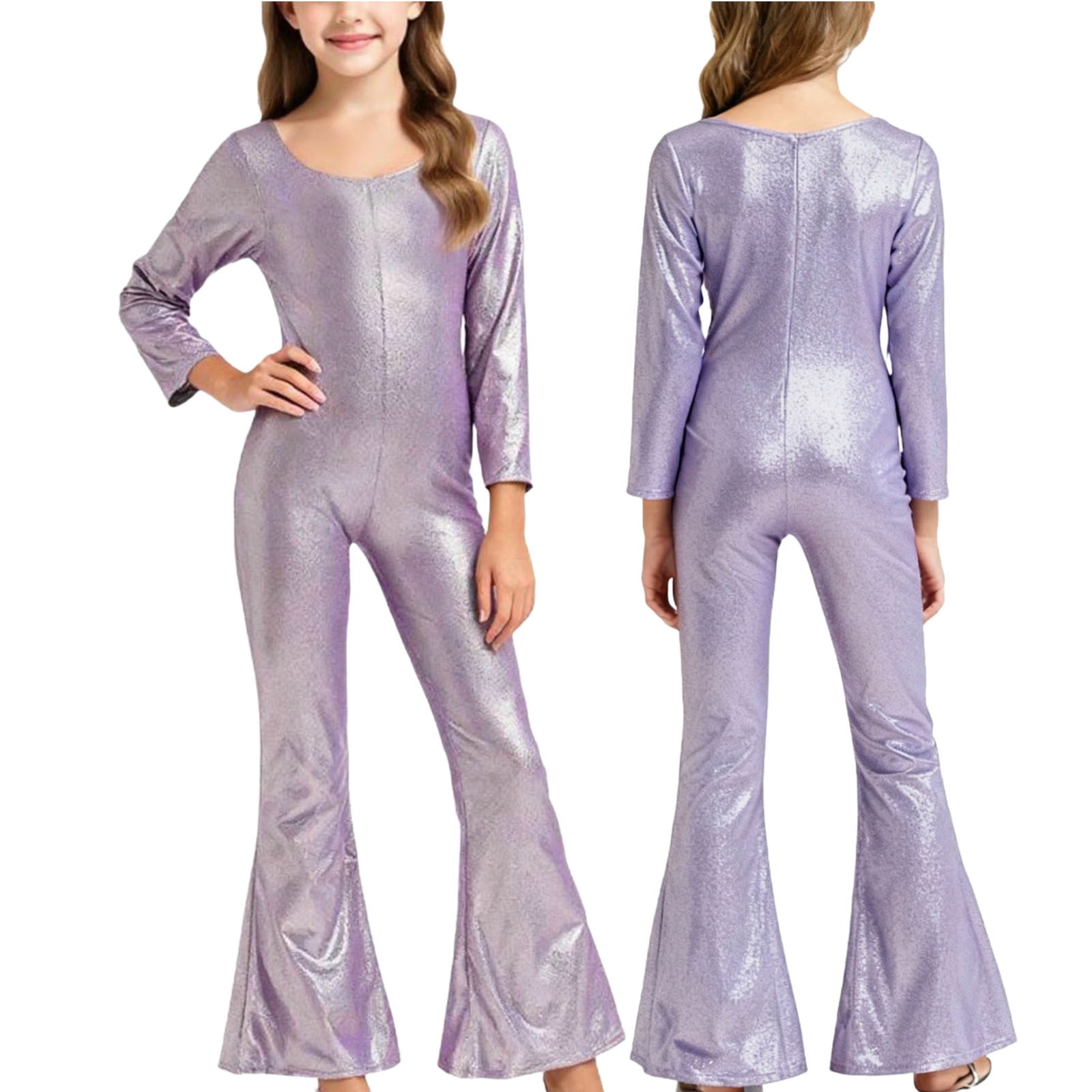 Children Boy Girl Sequins Dance 2 Peice Outfit Sets Party School ...