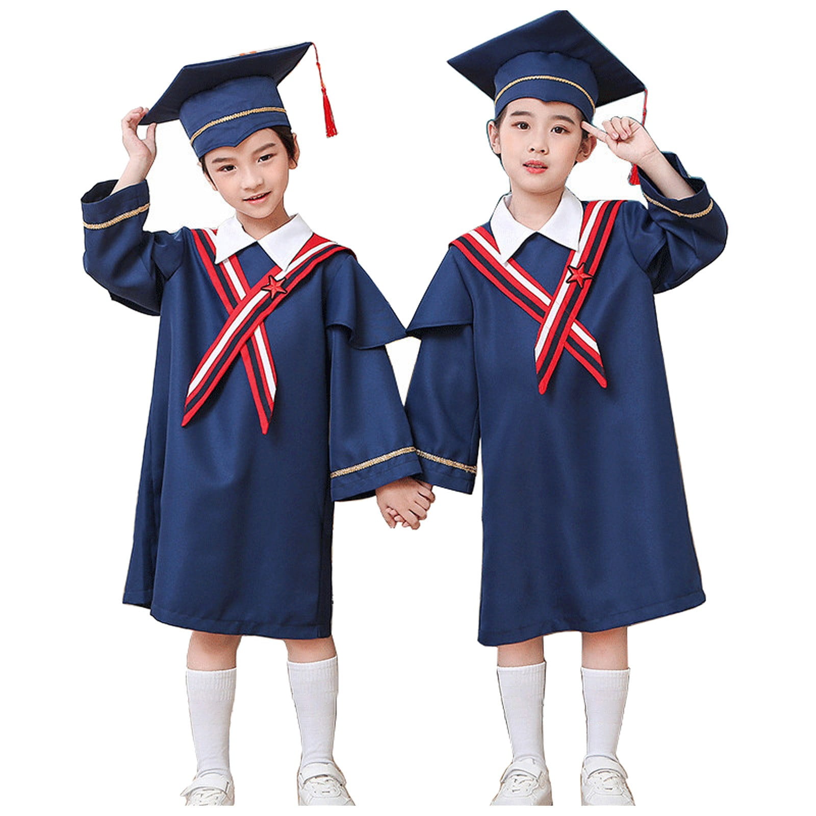 Children Boy Graduation Outfit Preschool Cap and Gown Outfits Set with ...